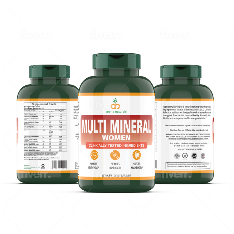 Multi Minerals for Women | Multi Minerals | Arena Naturals